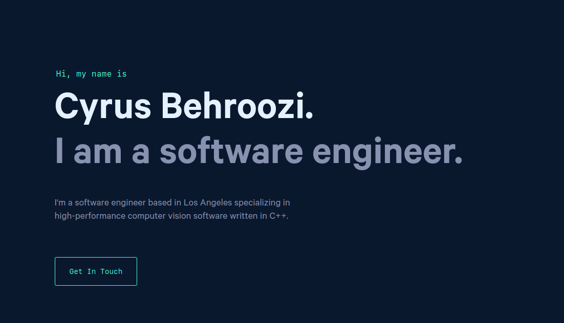 Cyrus Behroozi | Software Engineer